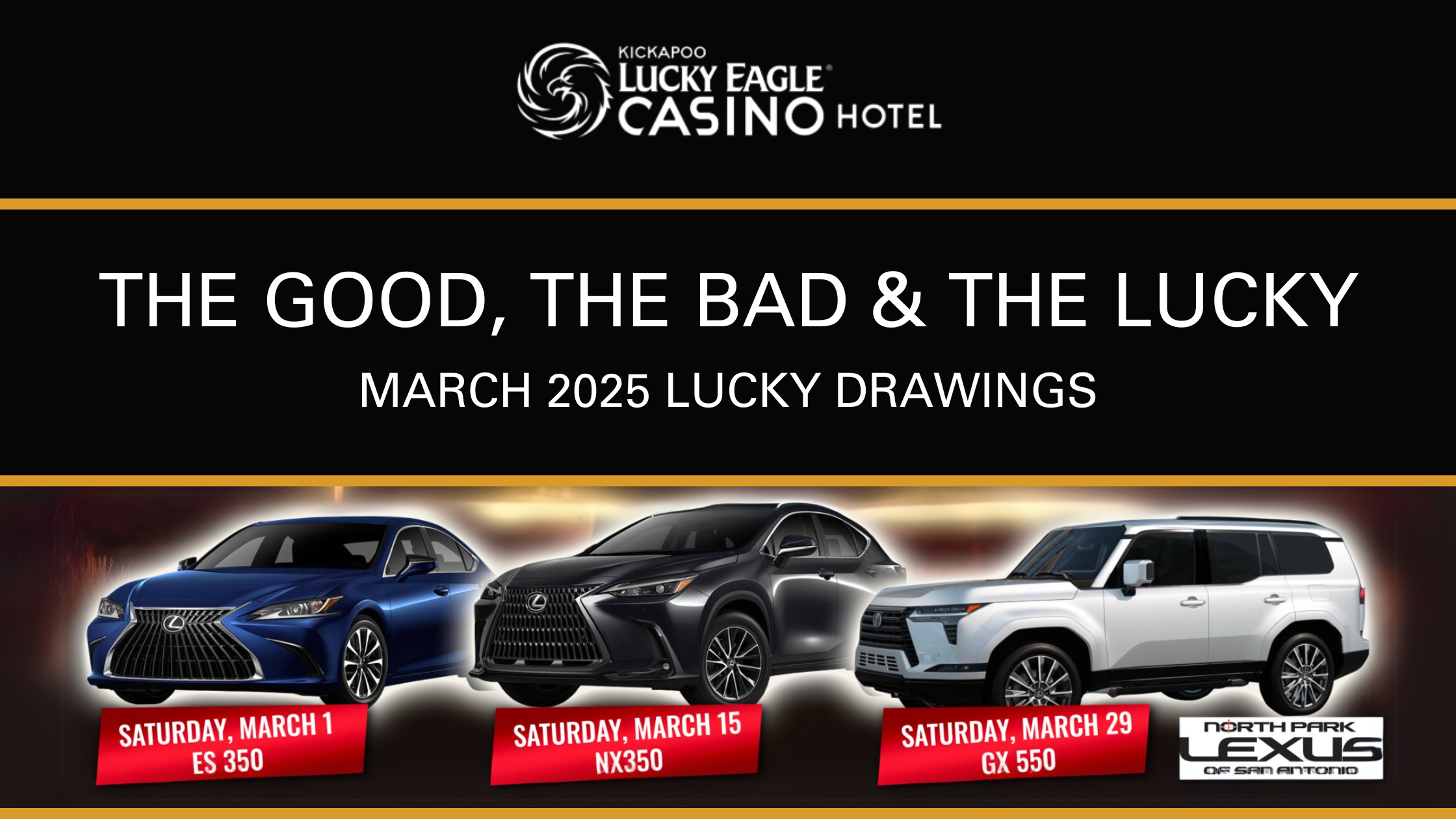 The Good, The Bad & The Lucky | March 2025 Lucky Drawings - Kickapoo ...