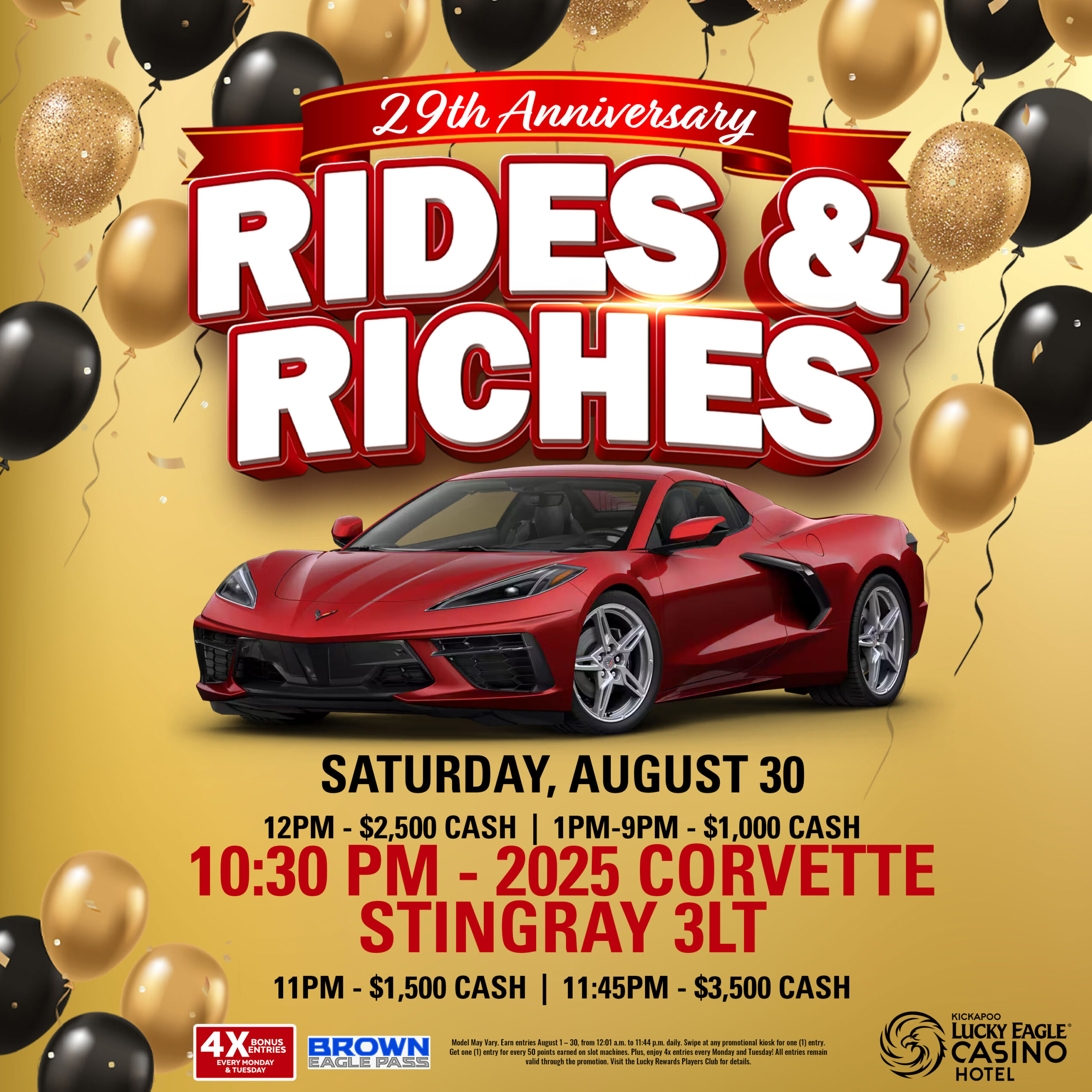 Kickapoo Lucky Eagle Casino Hotel 29th Anniversary Celebrations | August 2025 - Kickapoo Lucky ...