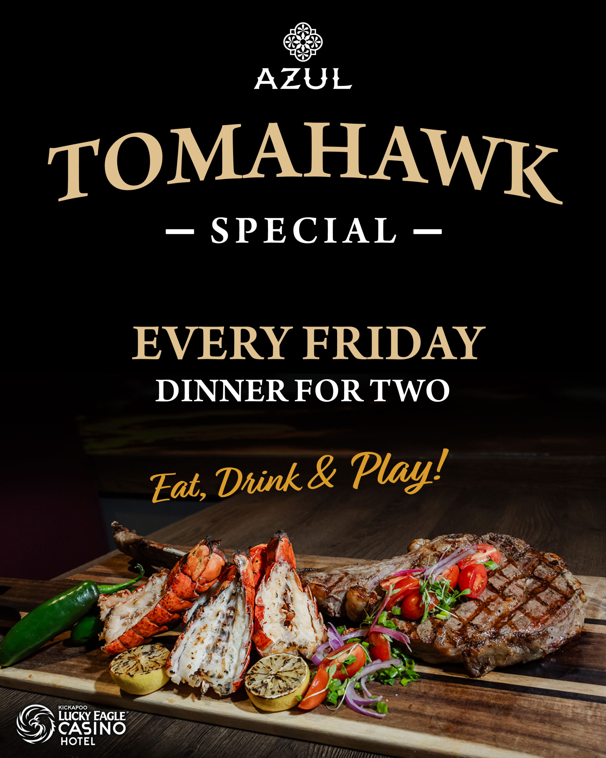 Azul Steakhouse | Fine Dining in Eagle Pass - Kickapoo Lucky Eagle Casino